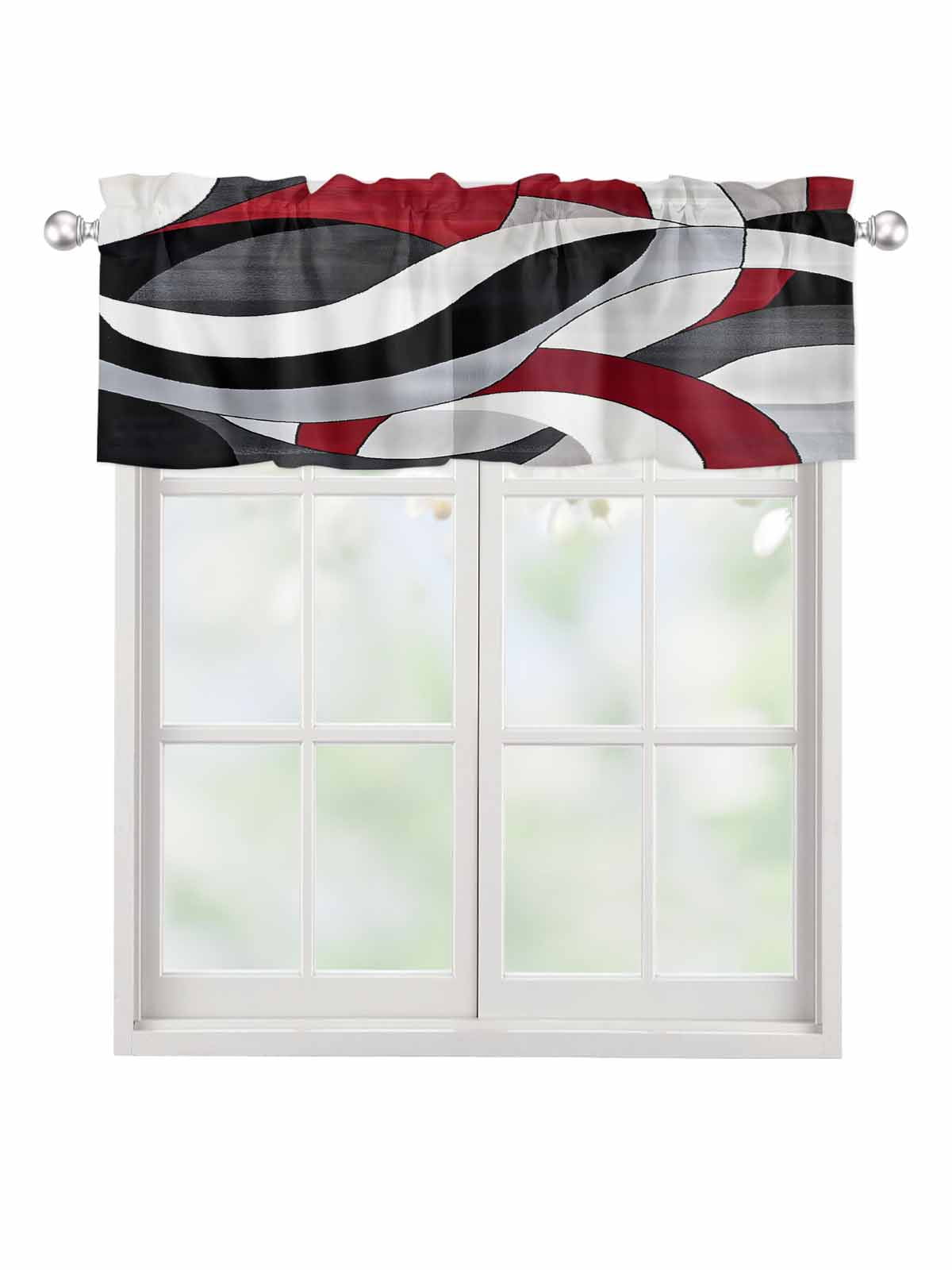 Valances for Windows Twist Art Rod Pocket Cafe Window Treatments ...