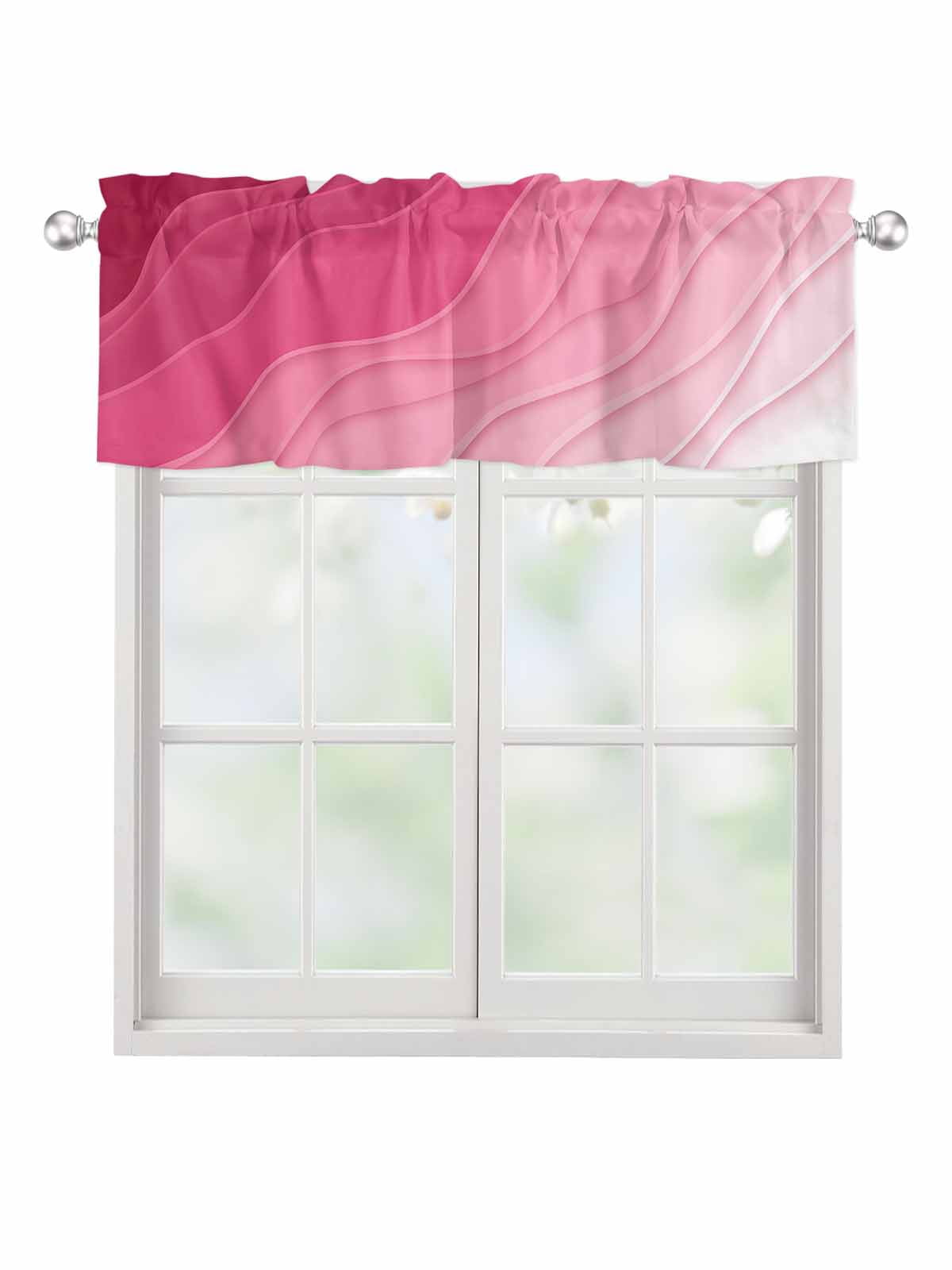 Valances for Windows Valentine's Day Rod Pocket Cafe Window Treatments ...