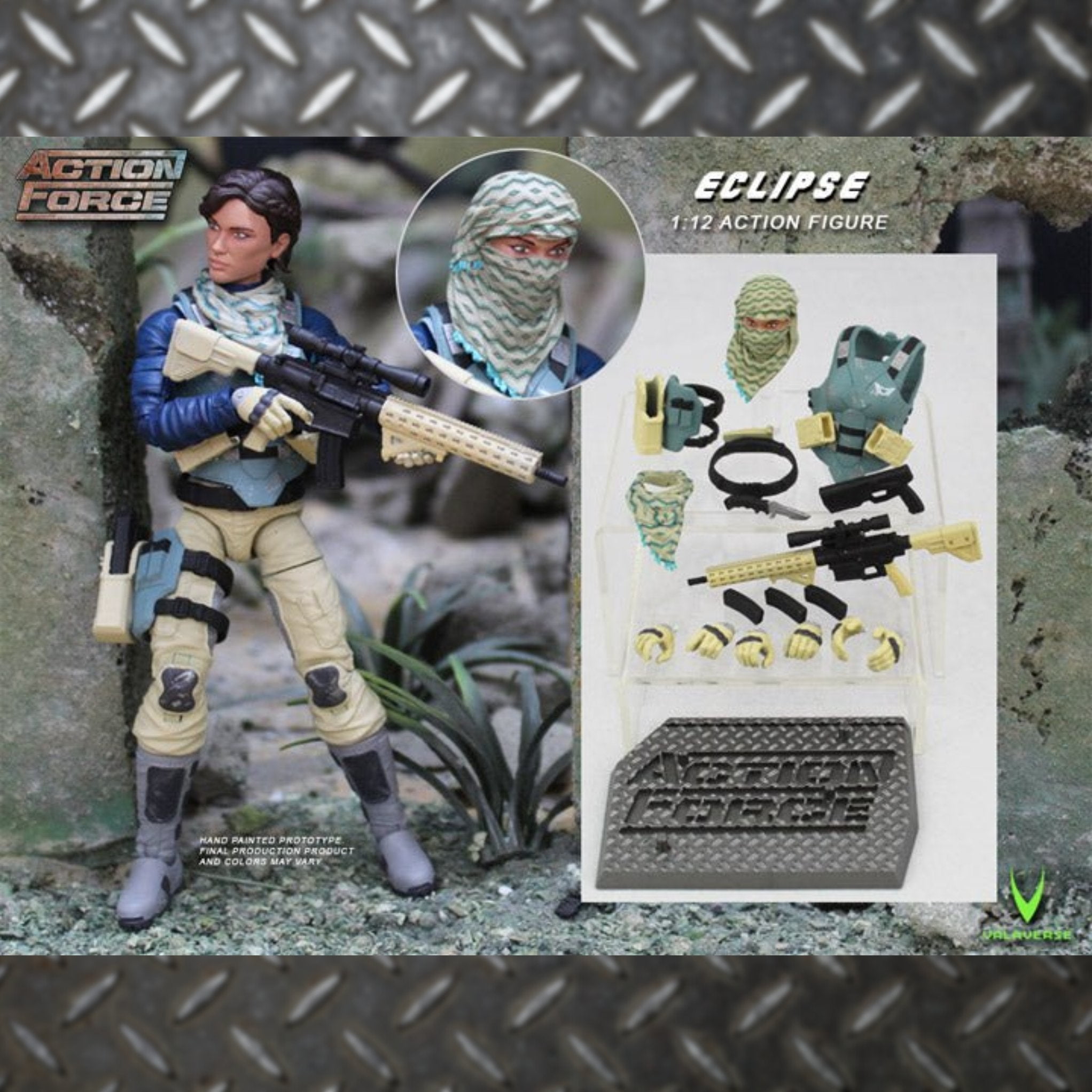 Valaverse Action Force Eclipse - 6 Inch Soldier Figure Toy with Multiple Accessories - Walmart.com