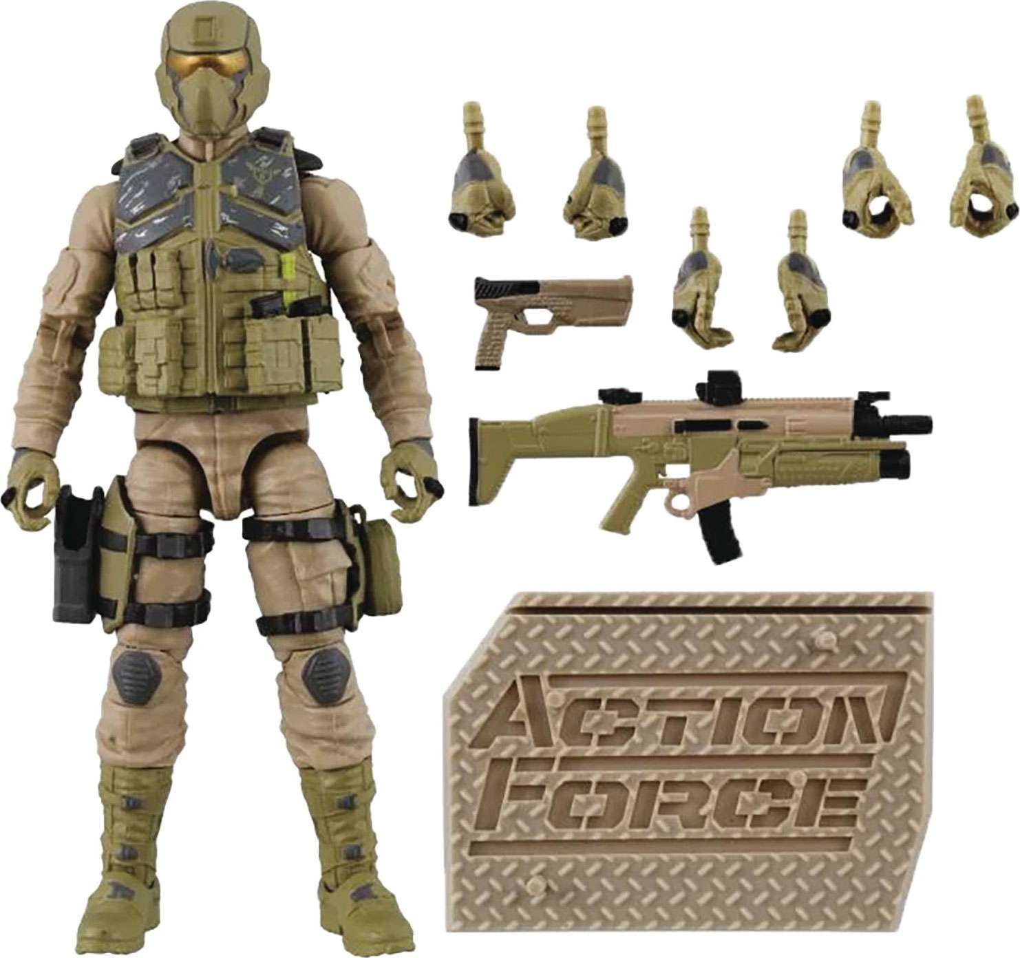 Valaverse Action Force Series 4 Desert Steel Brigade Premium 6-Inch Scale Action Figure with ...