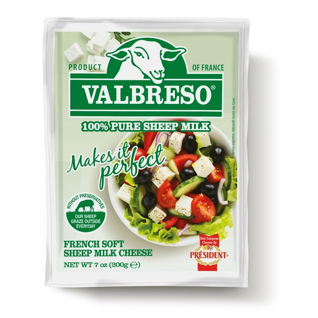 Valbreso Feta French Sheep's Milk Cheese, 7OZ, 12 Pack - Walmart.com