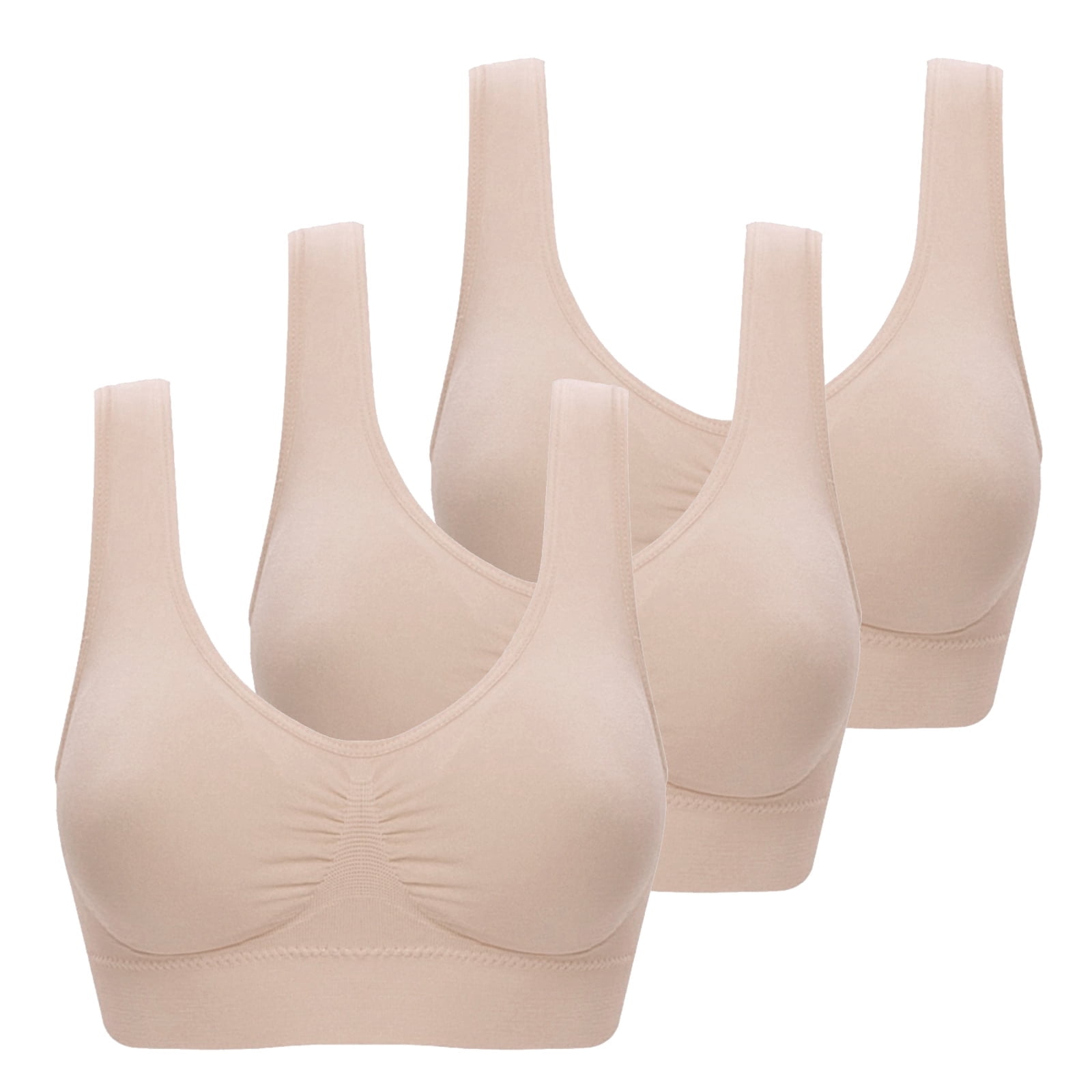 Valcatch 3 Pack XL Women's Sports Bras, Seamless, Wirefree, Comfort ...