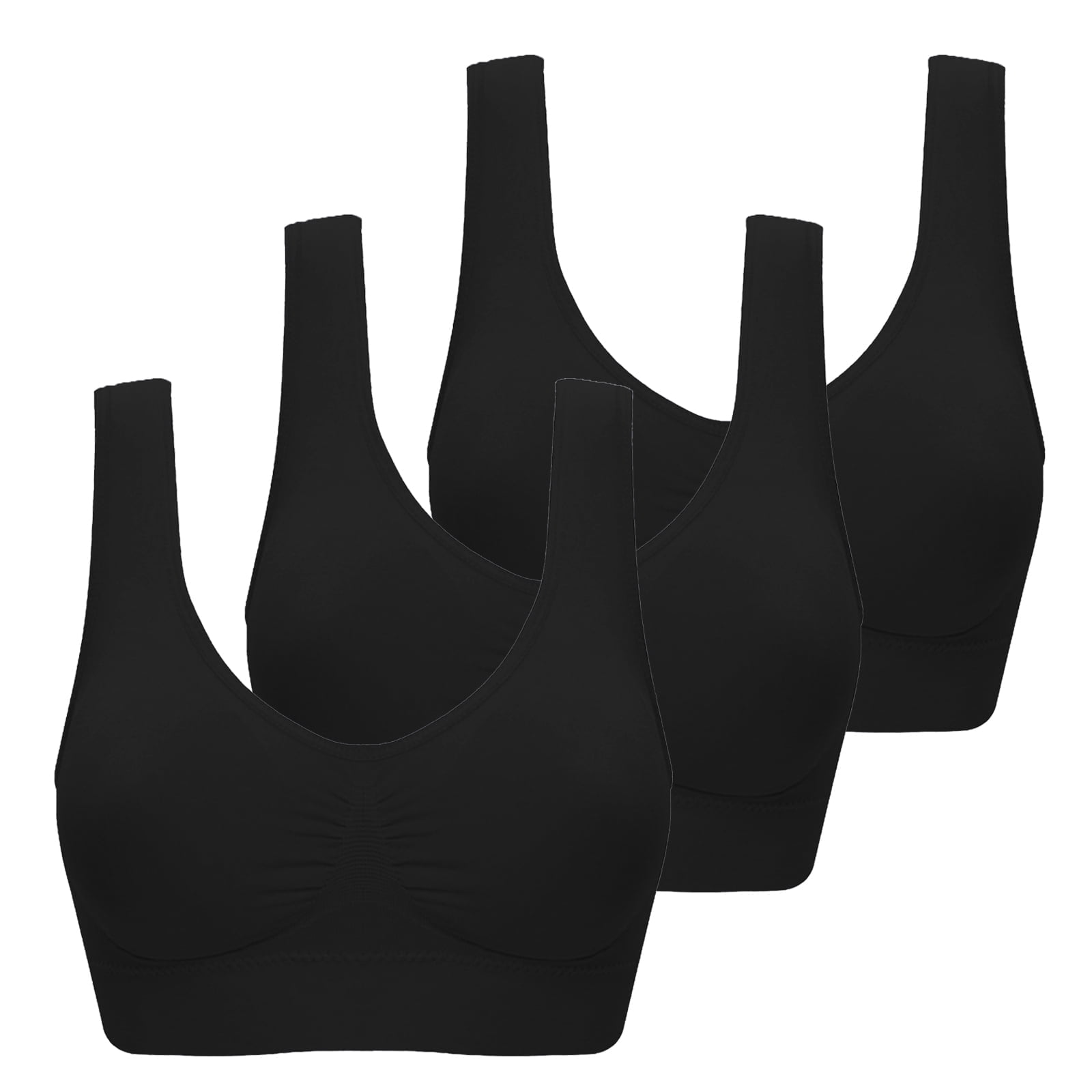 Valcatch 3 Pack Full Coverage, Comfortable, Wireless Sports Bras for ...