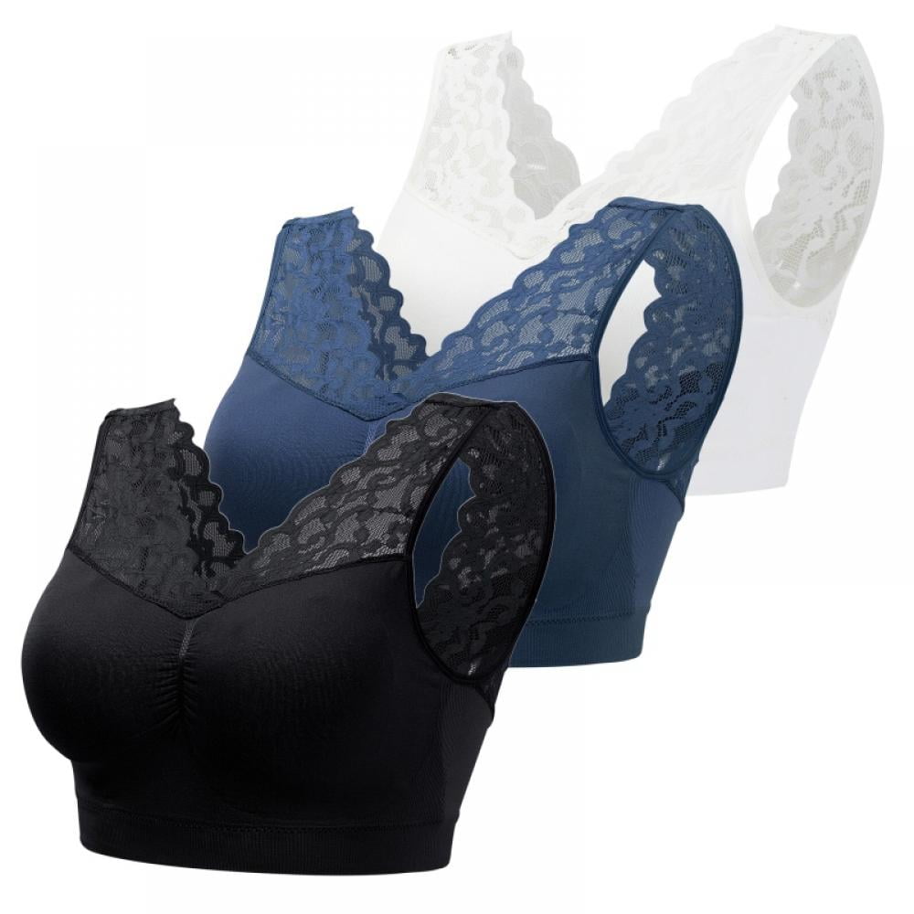 Valcatch 3Pack Women's Bras Seamless Comfort Breathable Underwear ...