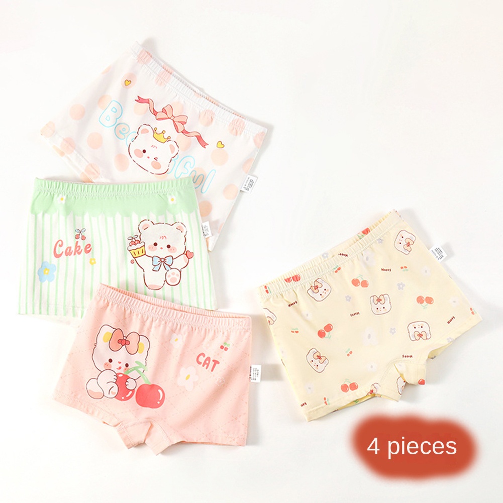 Valcatch 4 Pack Cotton Girls Underwear Soft Boy Shorts Kids Boxer ...