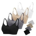 Valcatch Women's Wirefree Nursing Bra, 4 Pack, Seamless, Padded, Full-Cup, Adjustable Straps ...