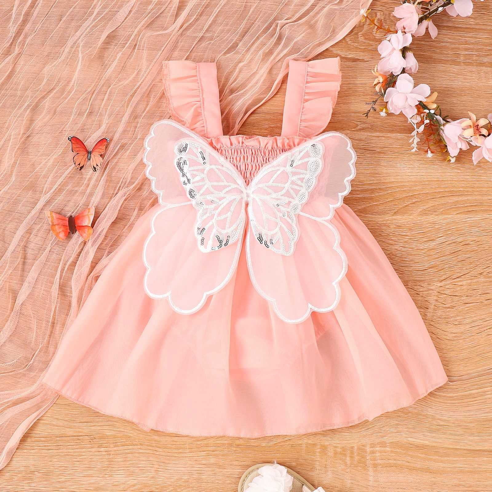 Valcatch Infant Baby Girl Sleeveless Butterfly Back 3D Butterfly Layers ...