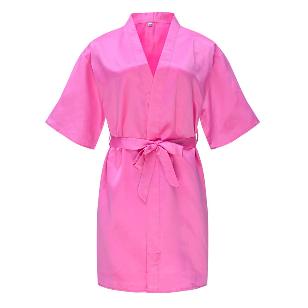 Valcatch Kids Girls Pajama Summer Floral Satin Kimono Robe Loungewear ...