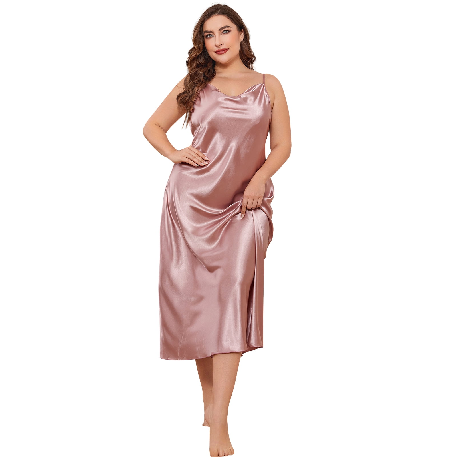 Valcatch Nightgown for Women Full Slip Soft Sleeveless Chemise Dress ...