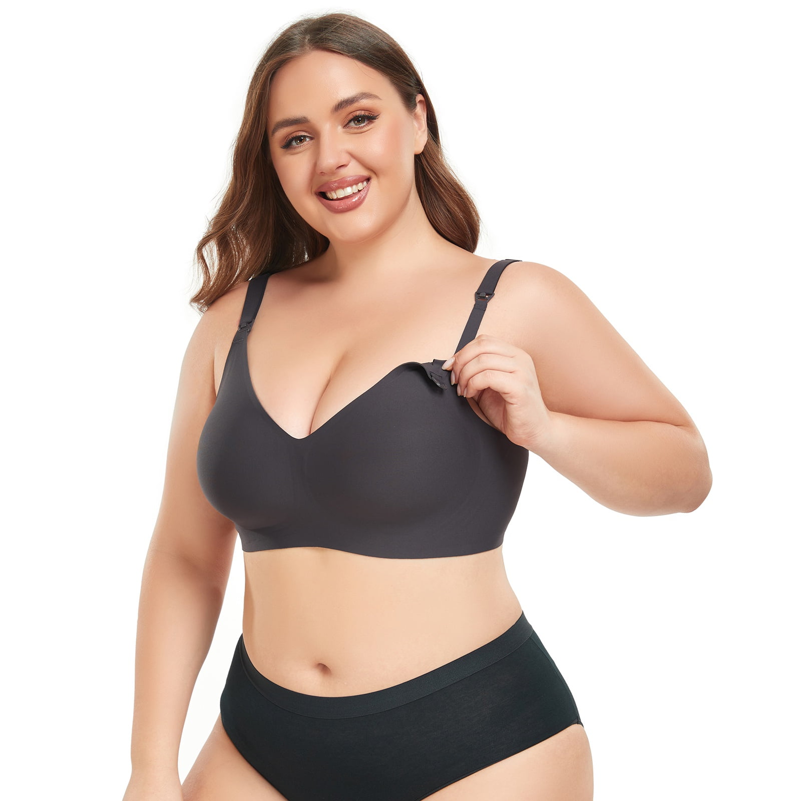 Valcatch Plus Size Seamless Nursing Bra for Breastfeeding Maternity Lingerie Women Wire Free ...