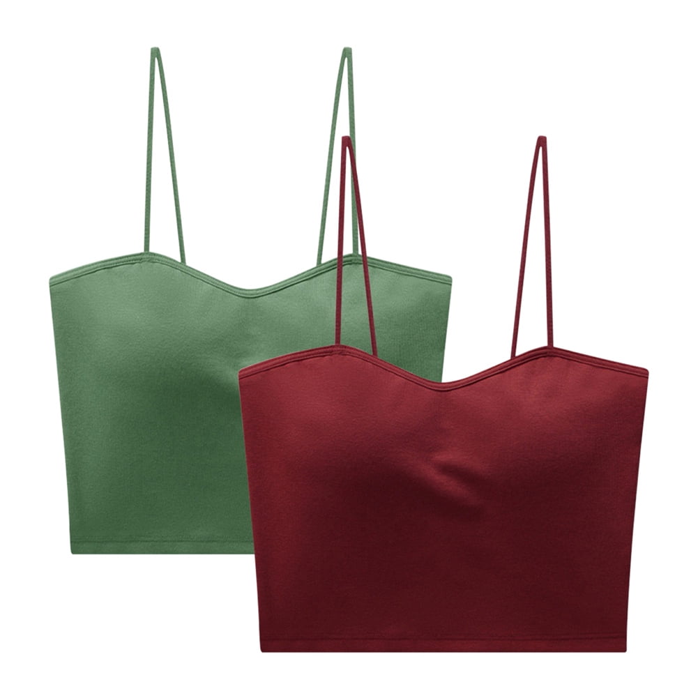 Valcatch Women's Camisole with Shelf Bra Spaghetti Strap Tank Top Basic ...