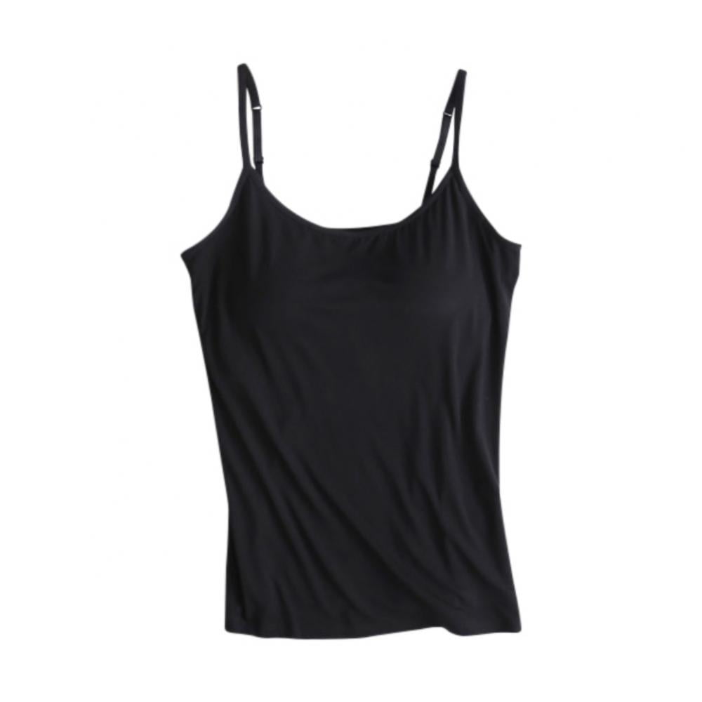 Valcatch Women's Plus Size Camisole Shelf Bra Spaghetti Straps Tank Top ...