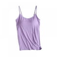 Valcatch Women's Solid Camisole Spaghetti Strap Tank Tops with Built in ...