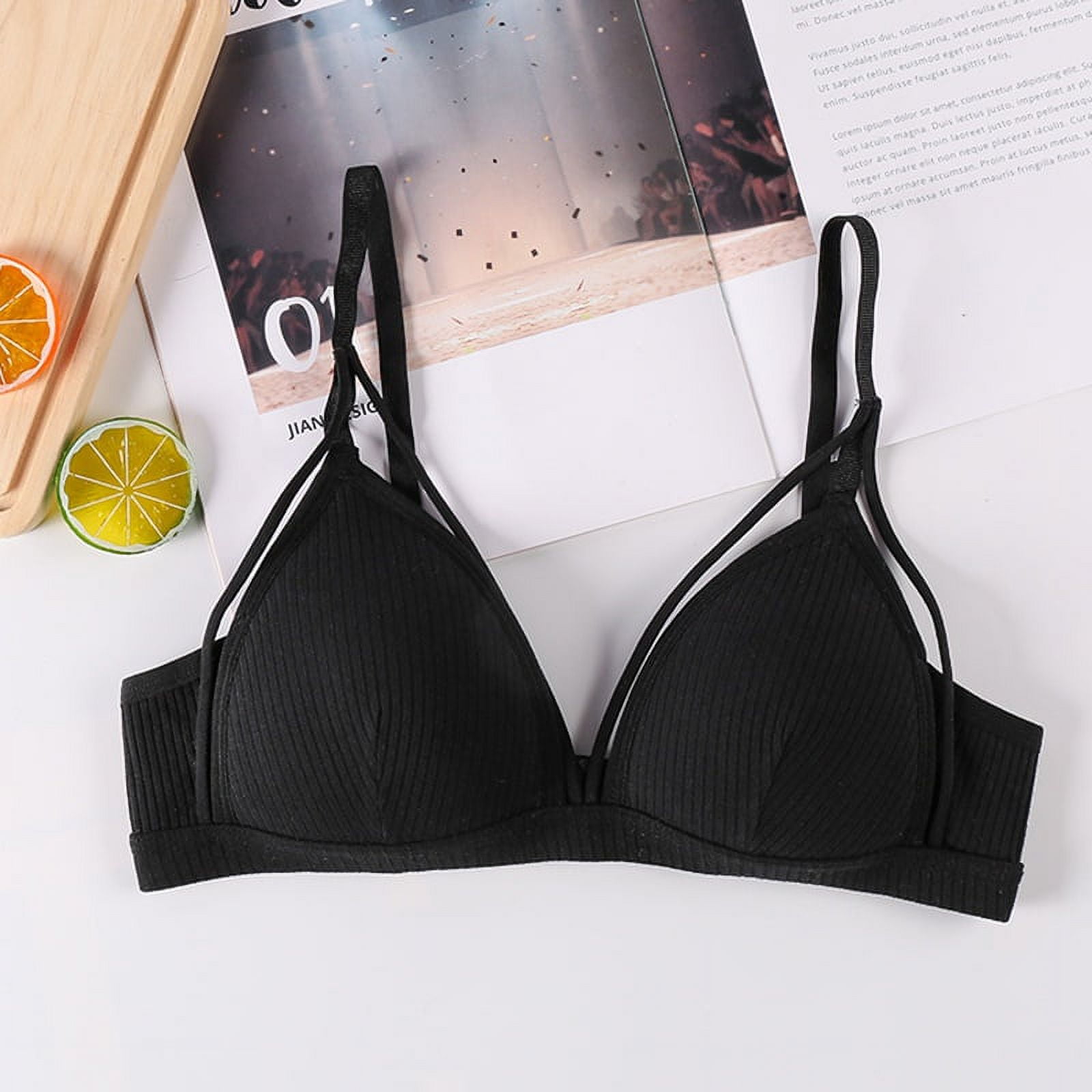 Valcatch Women's Triangle Bralette Bra Lingerie V Neck Padded ...