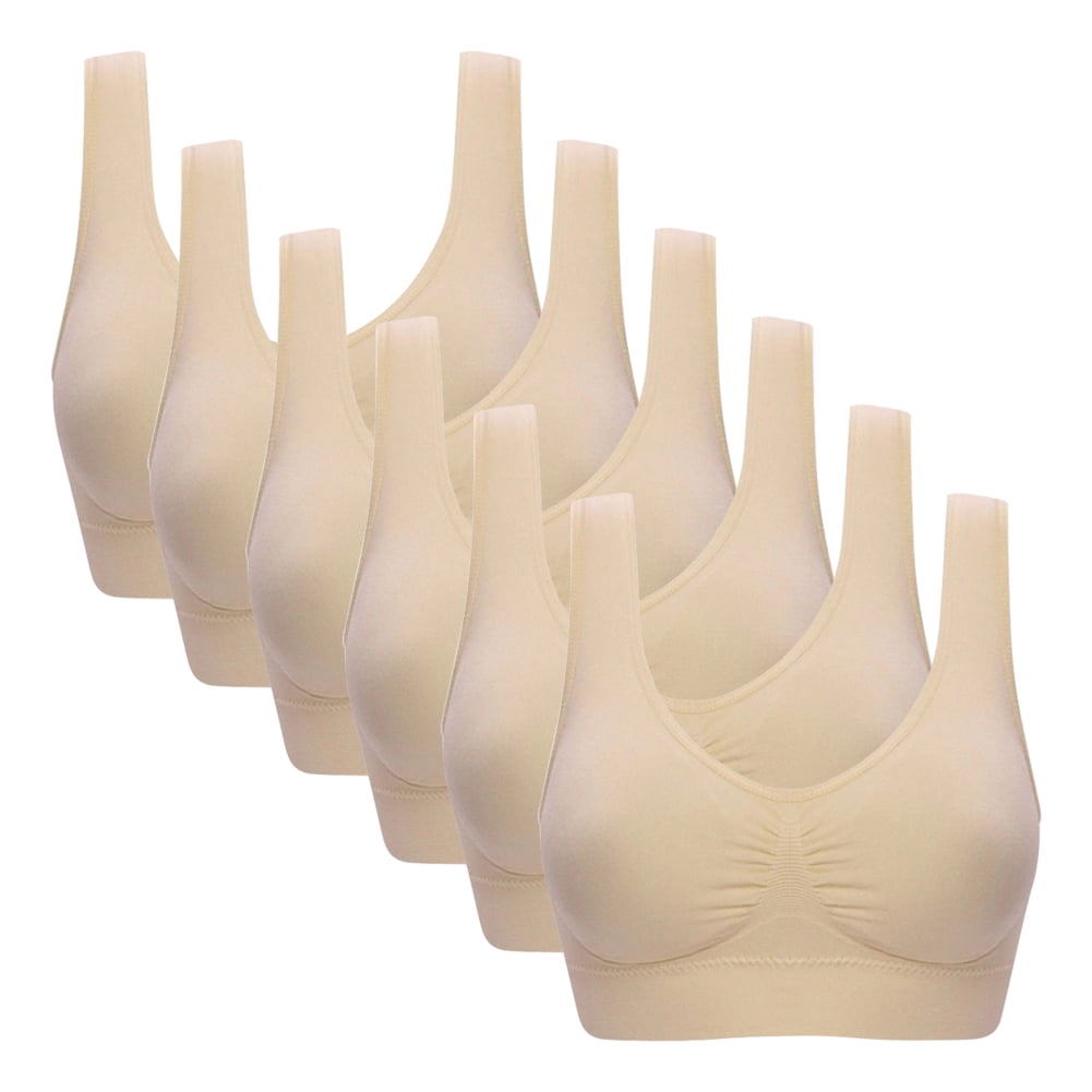 Valcatch Womens Breathable Sports Bra - Wirefree Sleep Bra,6Pack/S-5XL ...