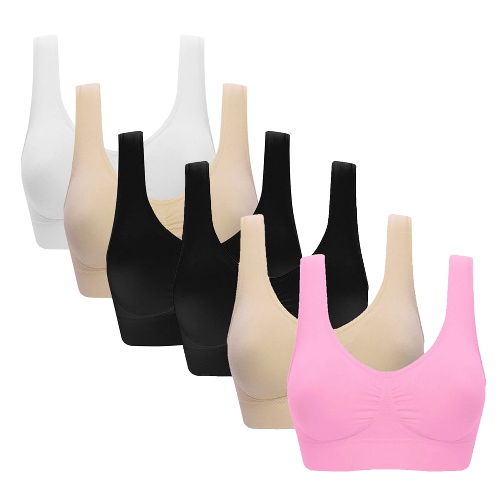 Valcatch Womens Sports Bra Seamless Moisture Wicking Sleeping Bras ...