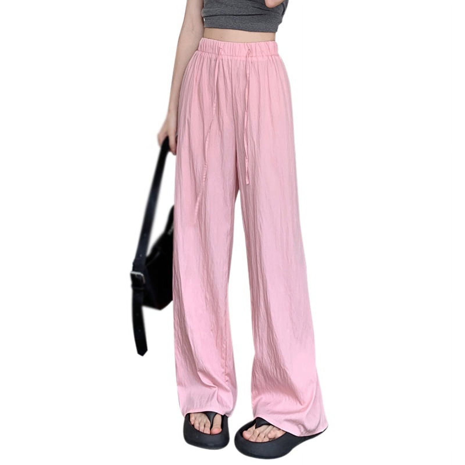 Valcatch Womens Summer Pants Flowy Wide Leg Beach Trousers Maxi Pants ...