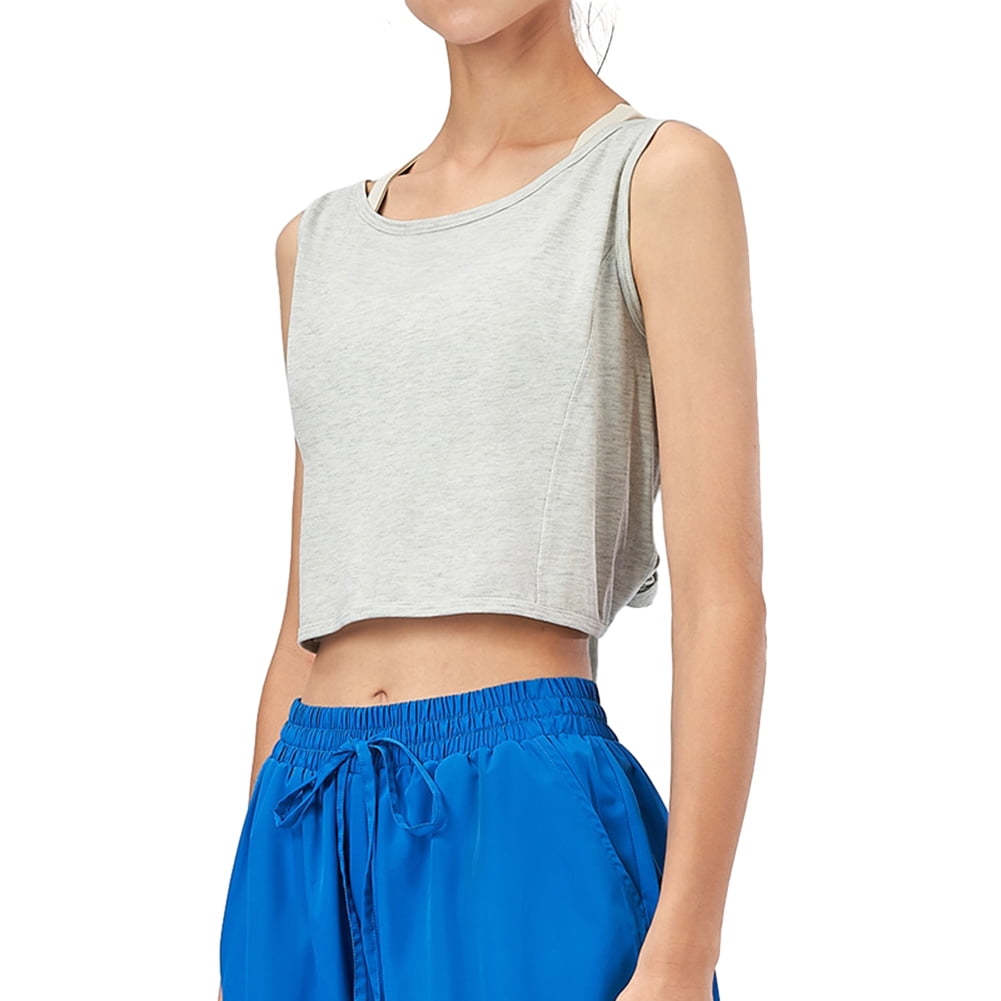 Valcatch Workout Tops Open Back Shirts Gym Yoga Workout Clothes Back ...