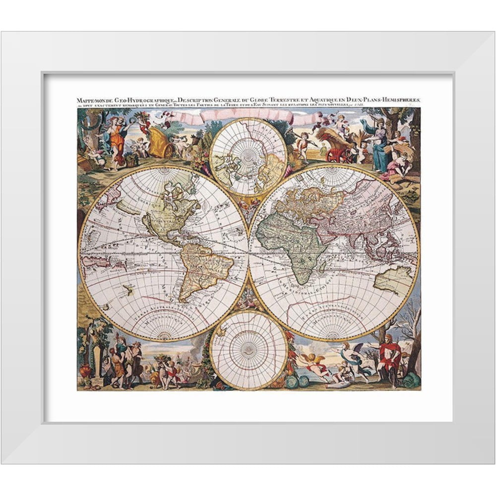 Valck 30x26 White Modern Wood Framed Museum Art Print Titled - World ...