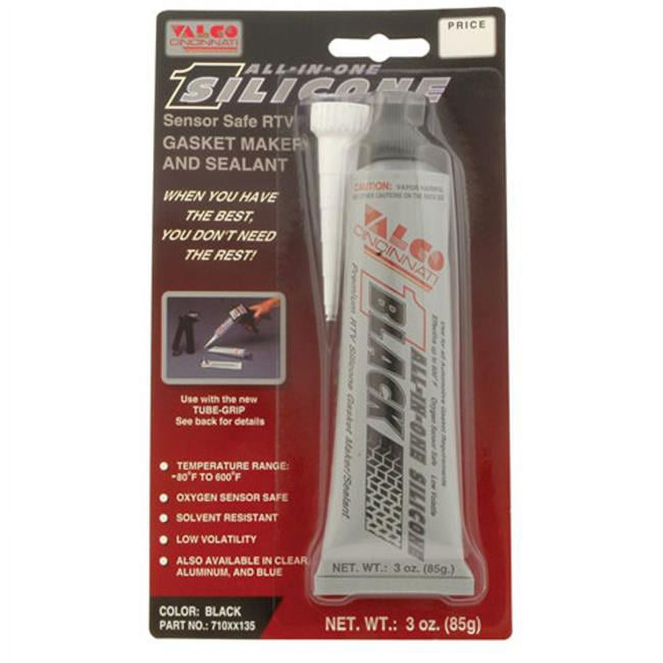 Valco 71135 3 oz All-In-One Black Silicone Sealant - Walmart.com
