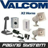 Valcom Loud 2 Horn Speaker Paging PA System Kit (Industrial Grade ...