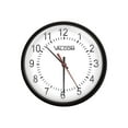 Valcom V-AW16B - Clock - quartz - wall mountable - 15.98 in - black - frame: white - Walmart.com