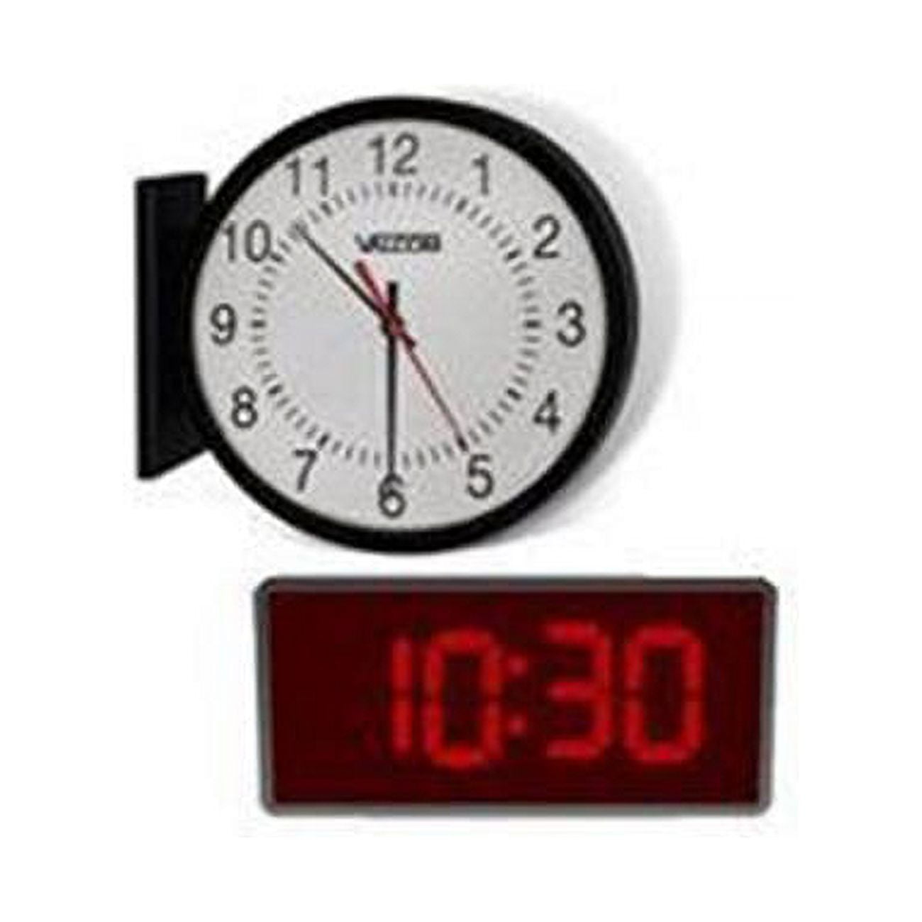 Valcom InformaCast - Clock - rectangular - electronic - wall mountable ...