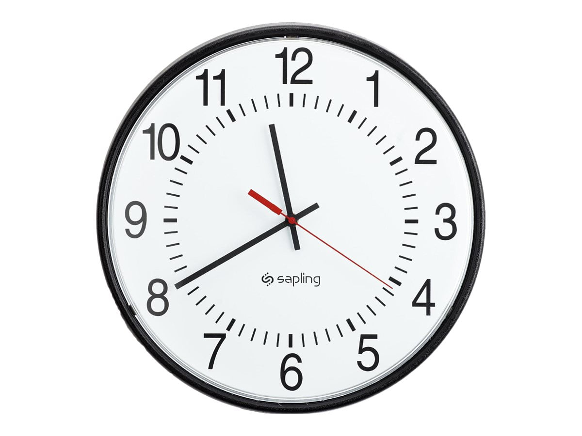 Valcom - Clock - quartz - wall mountable - 16.81 in - black - Walmart.com