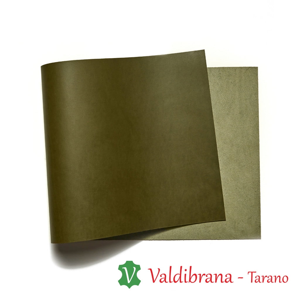 Valdibrana Conceria, Tarano, Italian Vachetta Leather, Panel, Olive ...