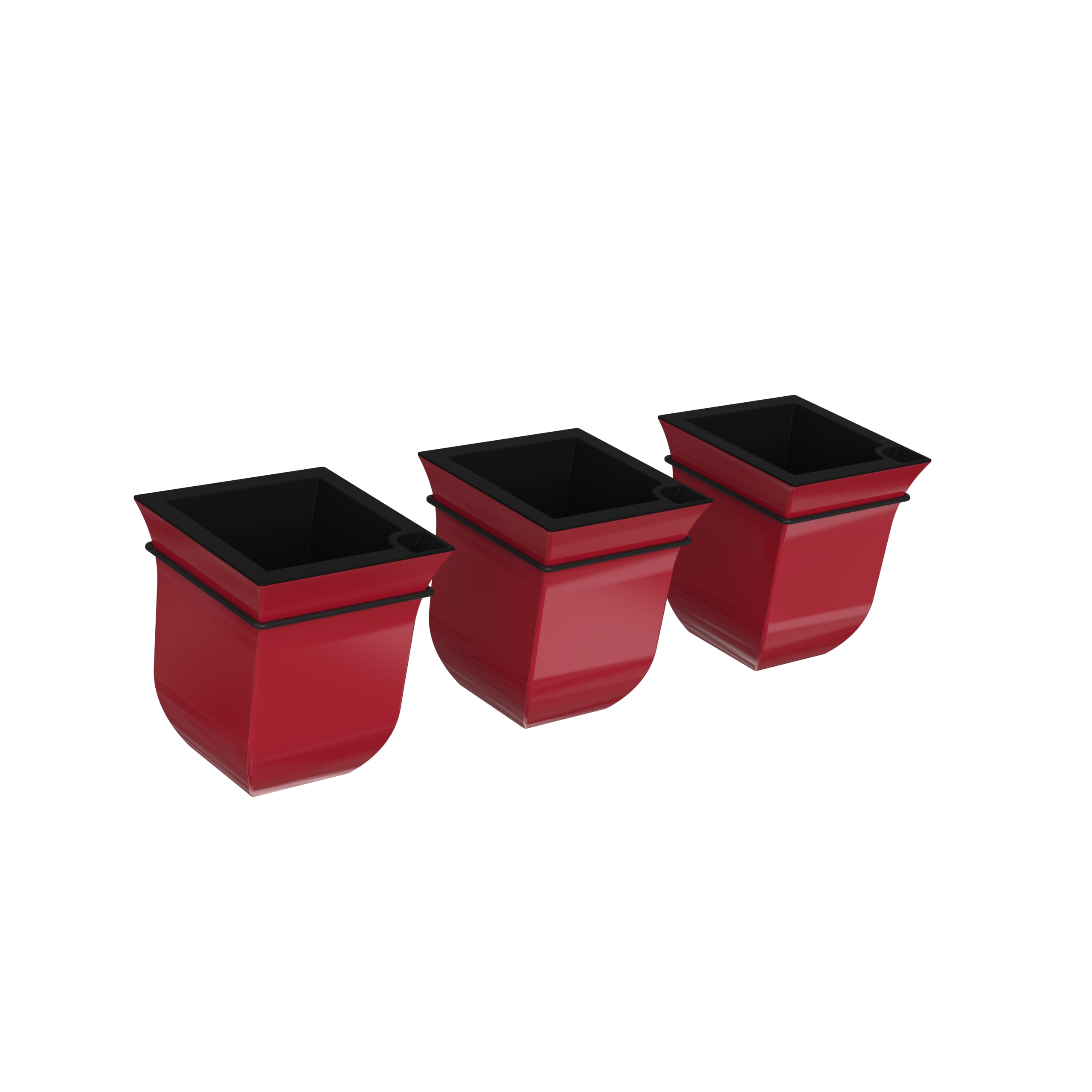 Mayne Valencia 7" x 7" x 8" Square Self Watering Red Plastic Wall Mount ...