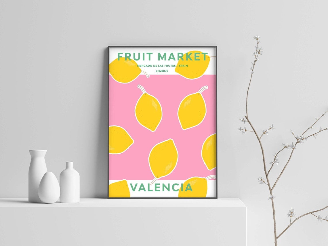 Valencia Fruit Market Tropical Citrus Decorative Interior Home Wall Art ...