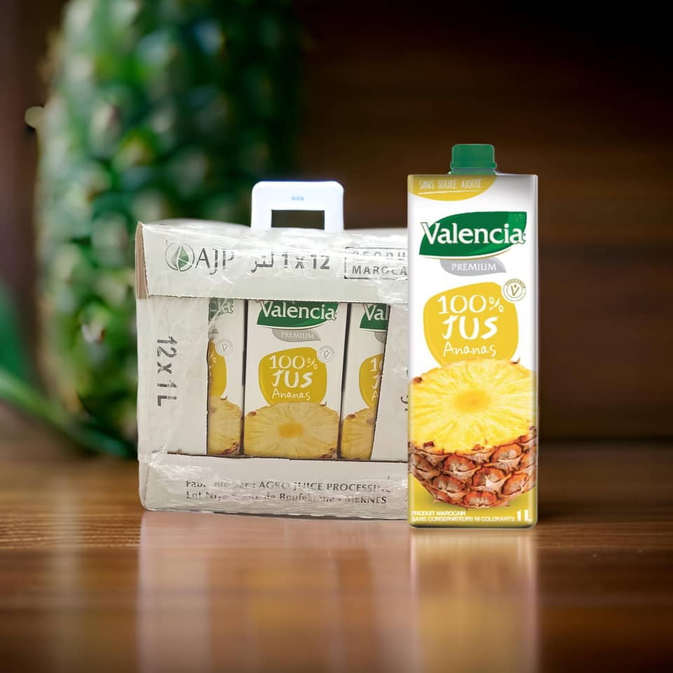 Valencia Premium 100% Pineapple Fruit Juice Pack 12 Pieces - Walmart.com