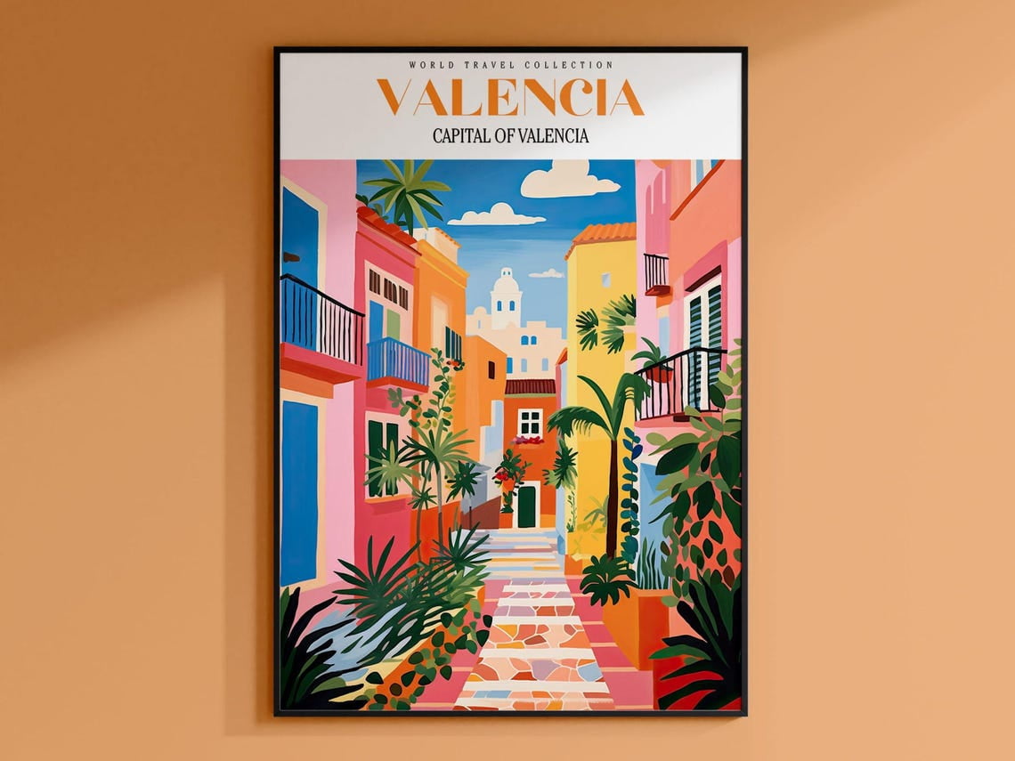 Valencia Print, Valencia Travel Poster, Spain Wall Art, City Poster ...