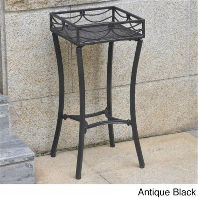 Valencia Resin Wicker & Steel Square Plant Stand, Black - Walmart.com