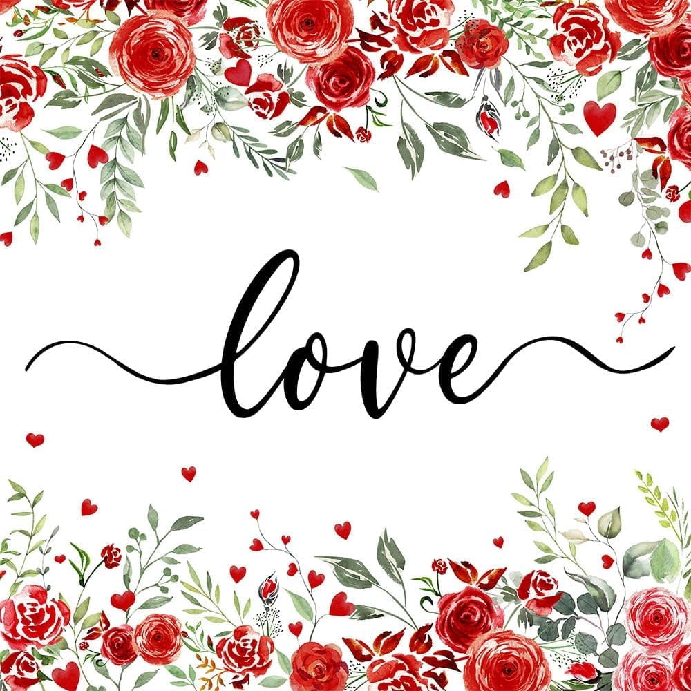 Valenine''s Day Shower Curtain Valentines Red Rose Flower Shower for ...