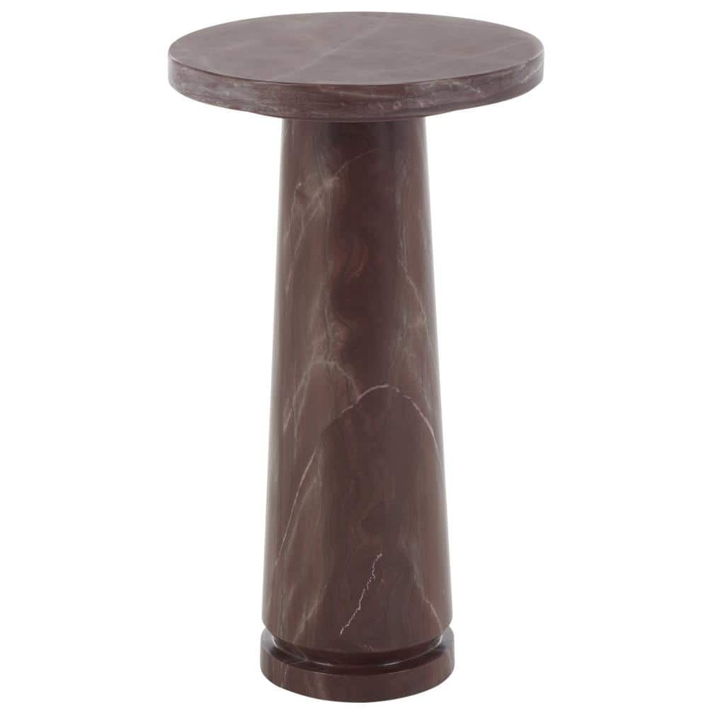 Valentia 10 in. Pink Round Marble End Table - Walmart.com