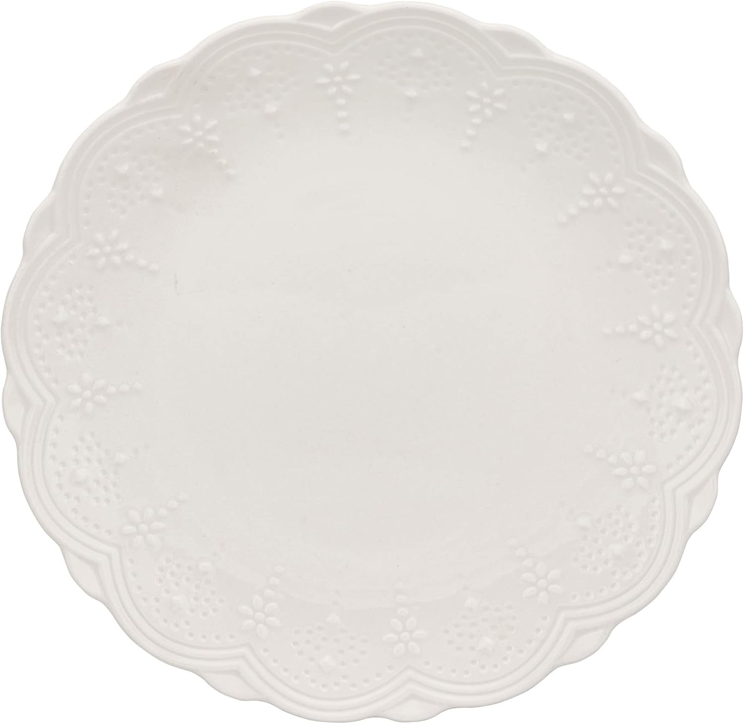 Valentina 8" White Side Plate, Set of 6 - Walmart.com