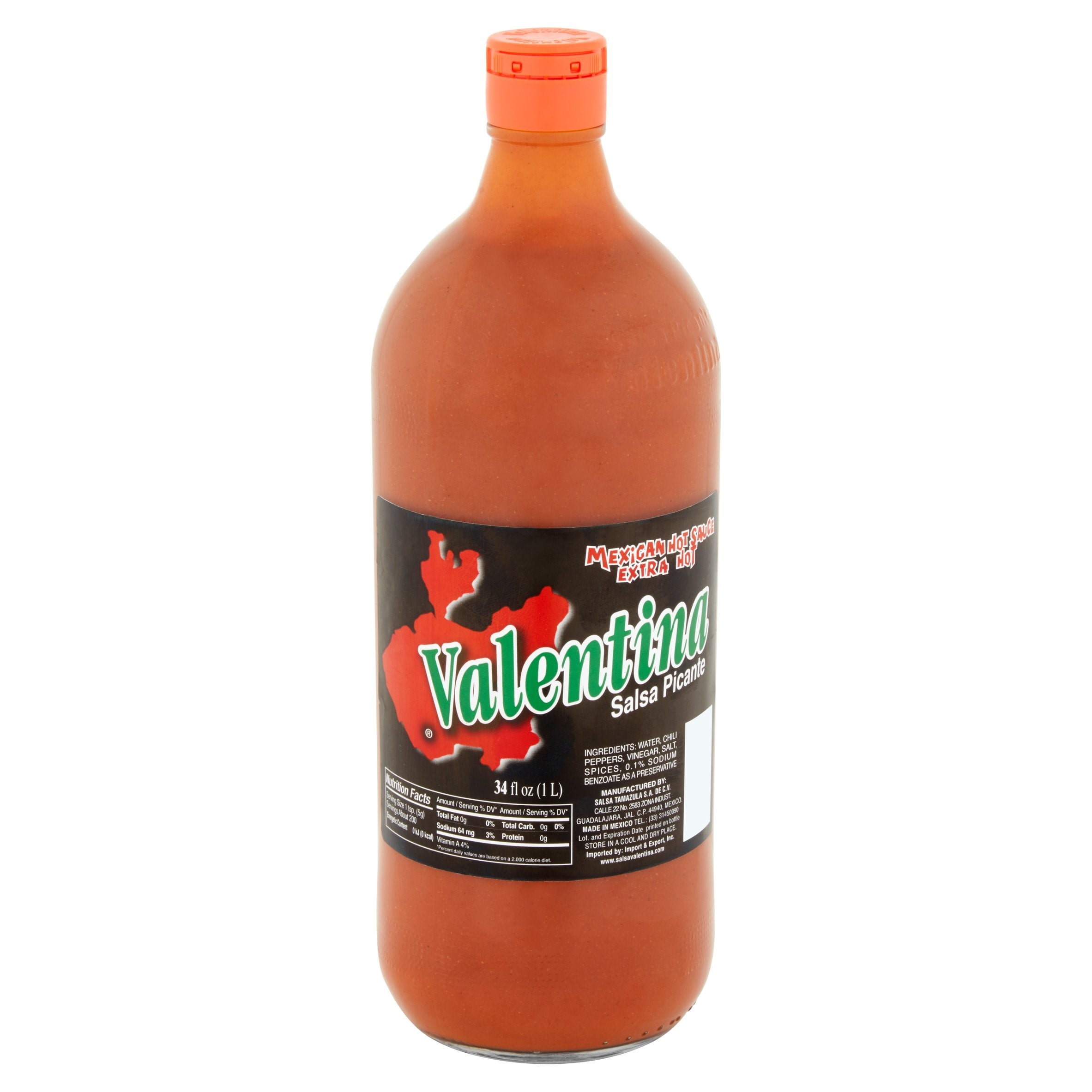 Valentina Extra Hot Mexican Black Label Hot Sauce, 34 oz - Walmart.com