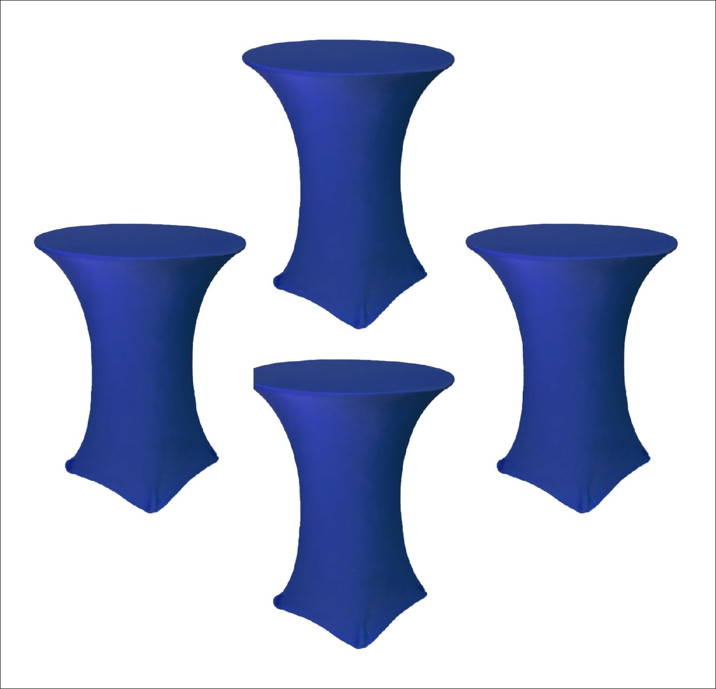Valentina CoverCo Party Cloth, Royal Blue 4 Pack 30 Round Stretch Fit ...