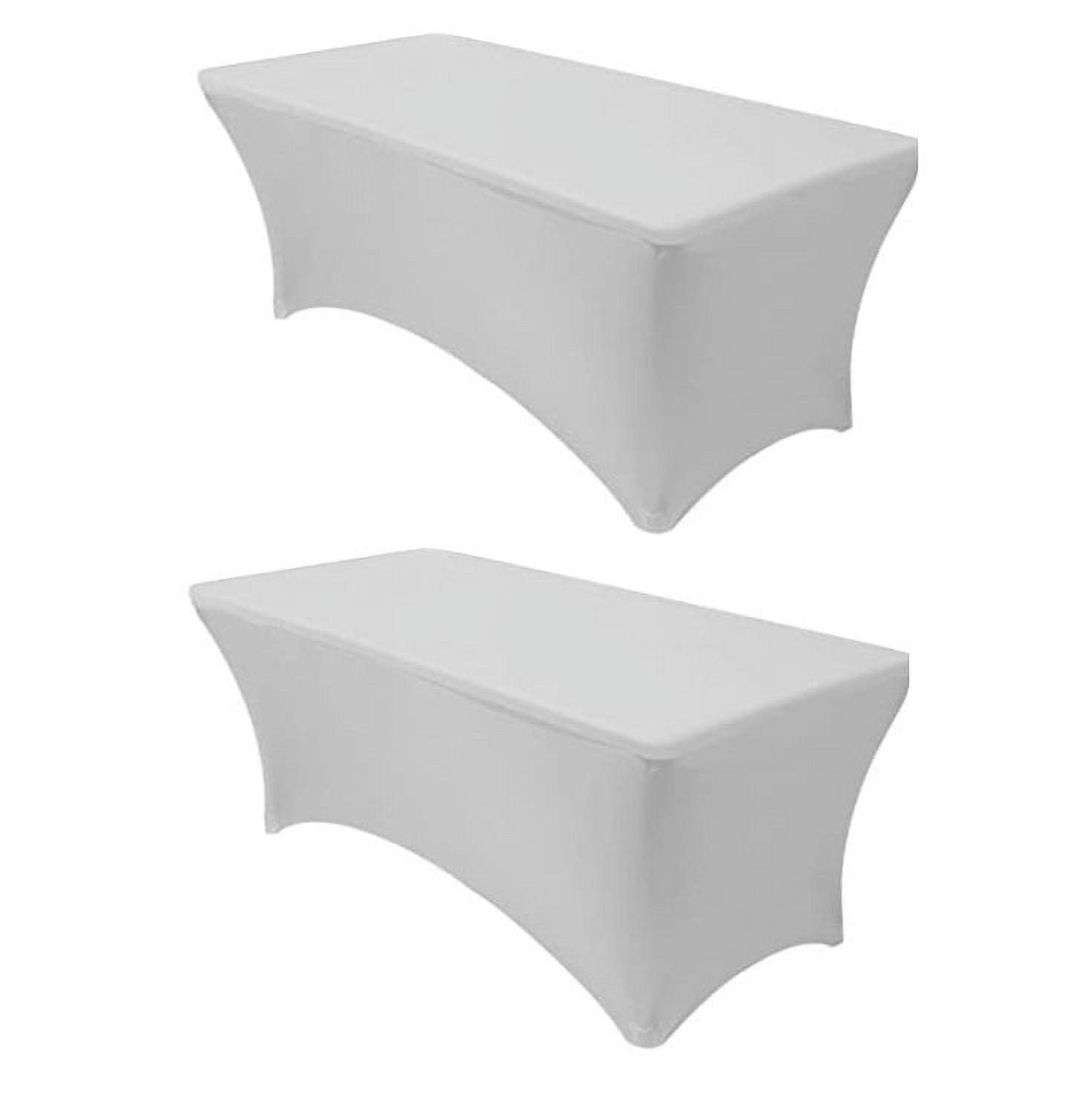 Valentina CoverCo Silver 2 Pack Stretch Fit 6 Foot Rectangular Spandex ...