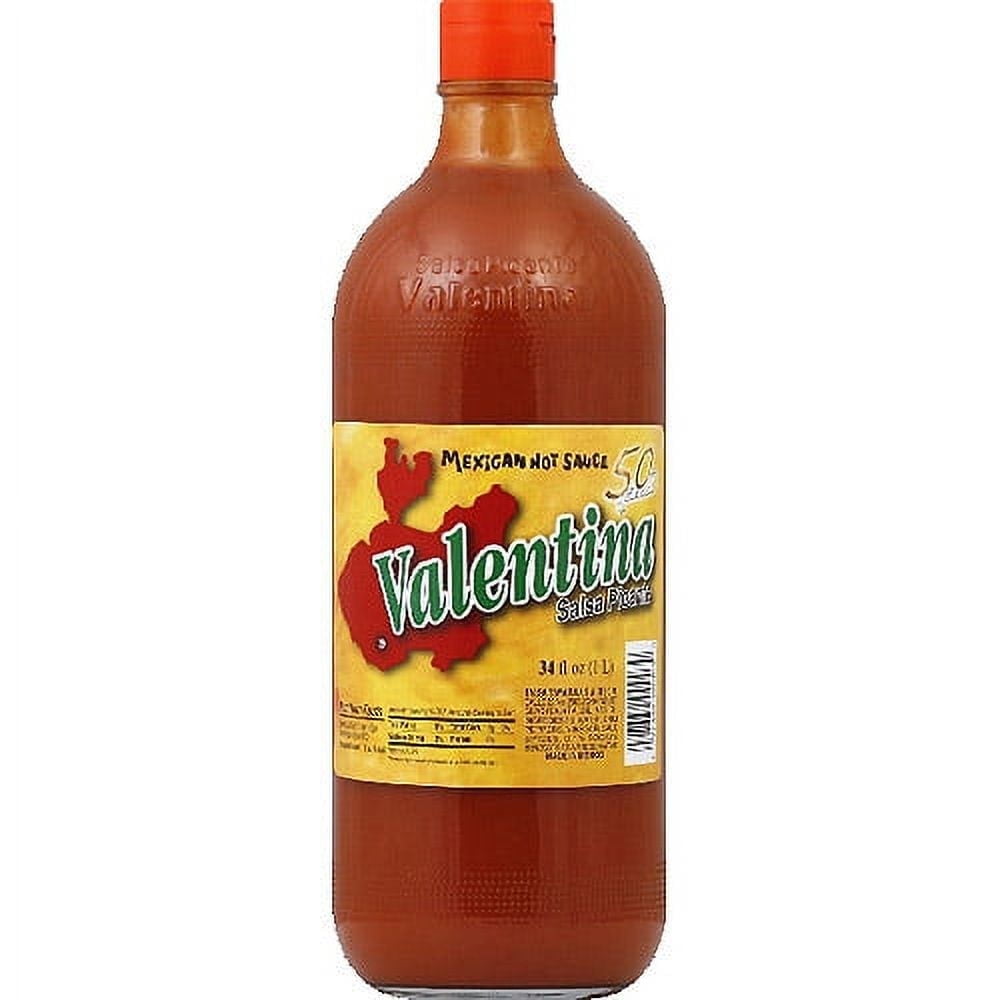 Valentina Salsa Picante Mexican Hot Sauce, 34 fl oz, (1 Bottle ...