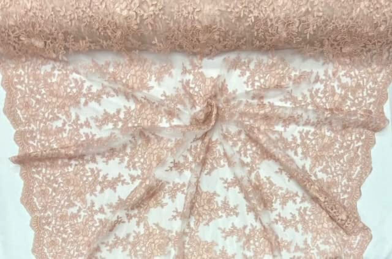 Valentina Textile Inc Embroidery Cord lace Fabric with embroderies on ...