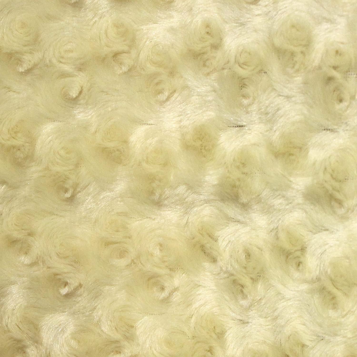 Valentina Textile Inc Minky Rosebud Fabric by The Yard(1 Yard, Banana ...