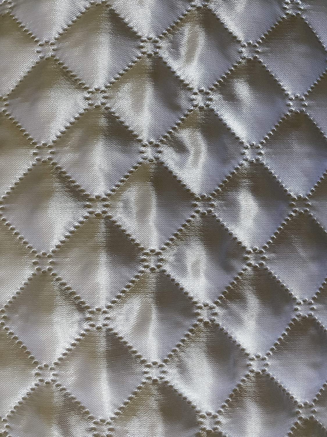 Valentina Textile Inc Polyester Quilted Padded Fabric (1 Yard, White ...