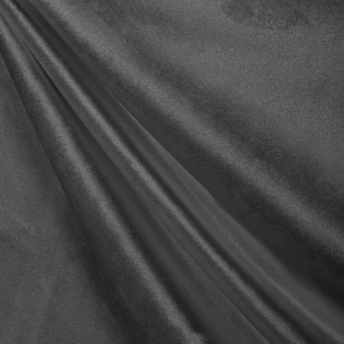 Valentina Textile Inc Royal Velvet Fabric by the Yard(1 Yard, Charcoal ...