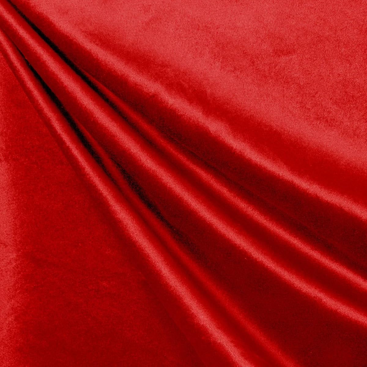 Valentina Textile Inc Royal Velvet Fabric by the Yard(1 Yard, Red ...