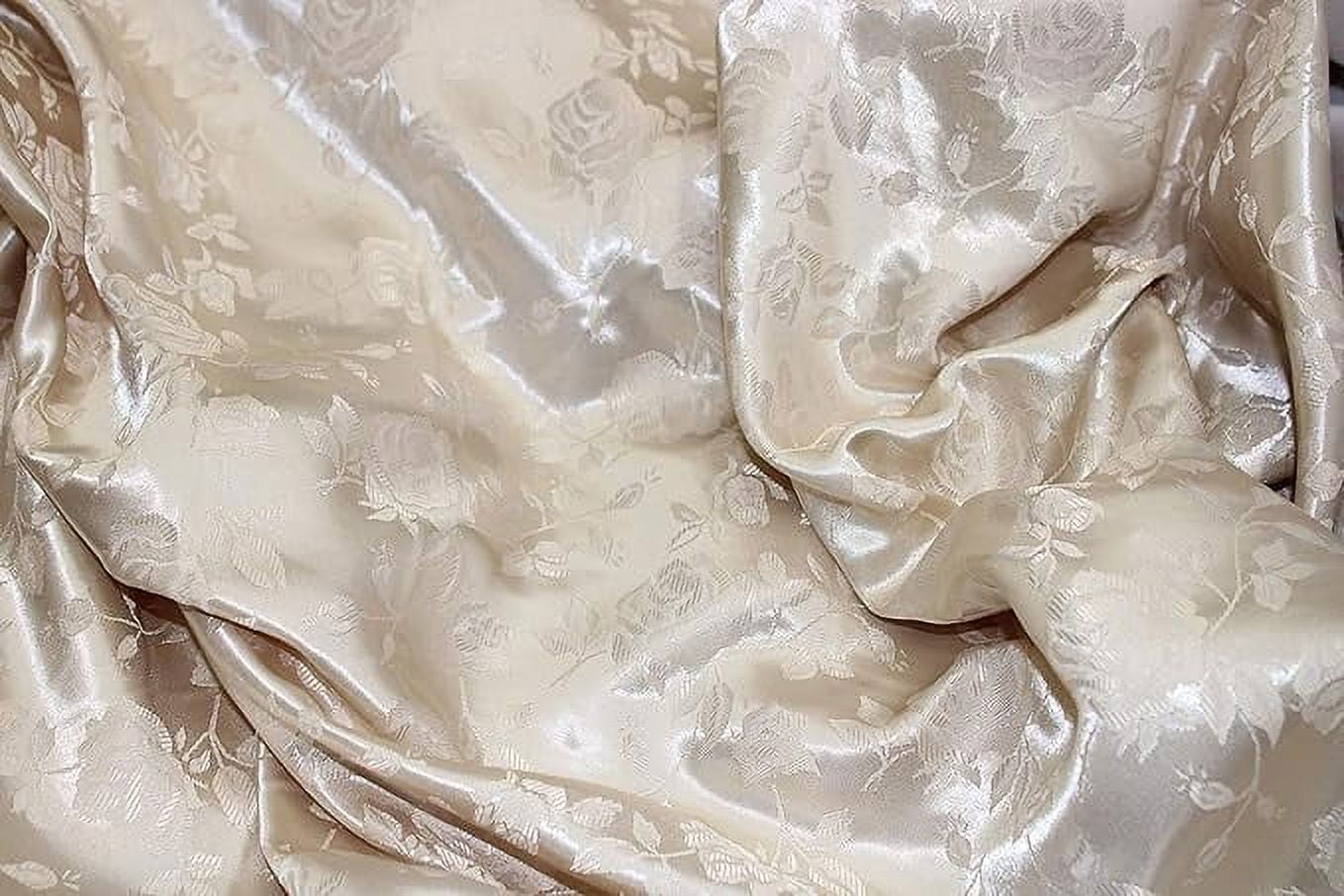 Valentina Textile's Inc Rose Jacquard Satin 60/59" Witdh Sells by The ...