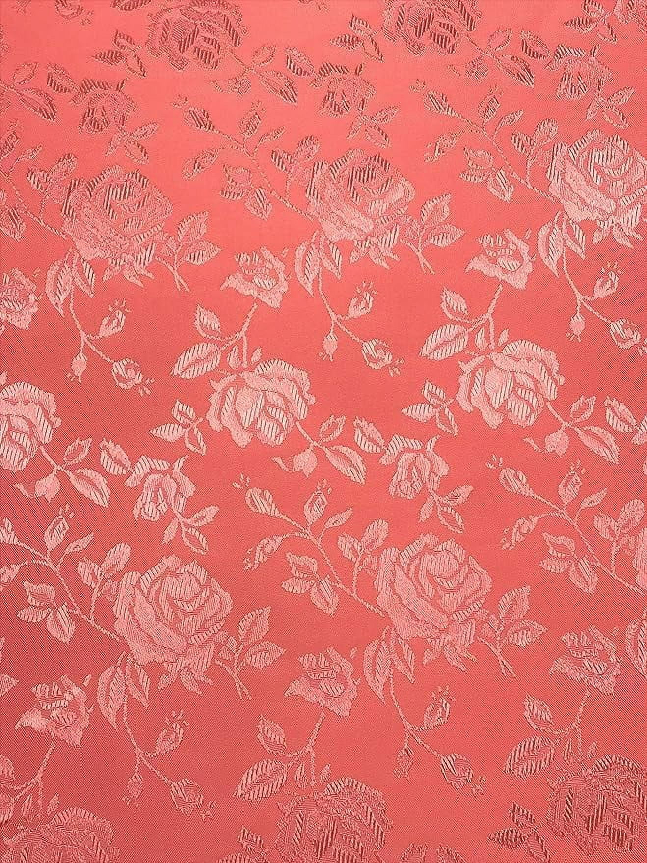 Valentina Textile's Inc Rose Jacquard Satin 60/59" Witdh Sells by The ...