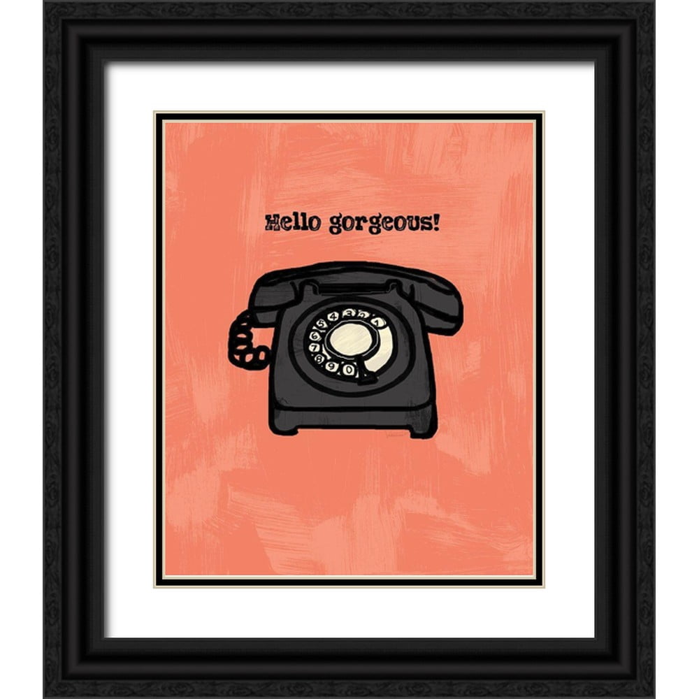 Valentina, Valentina 26x31 Black Ornate Wood Framed with Double Matting ...