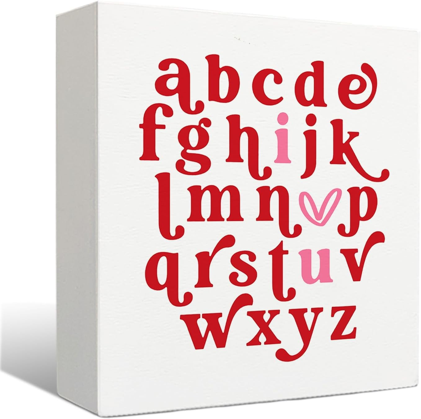 Valentine Alphabet I Love You Sign, Kids Valentines Wooden Sign ...